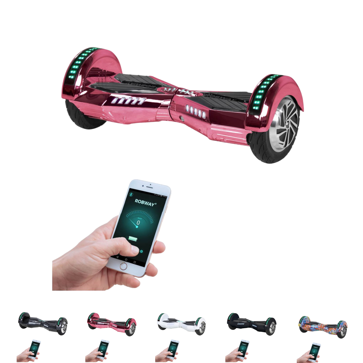 ROBWAY W2 Hoverboard - Kraftig, Stabil og Allsidig - Barnebil.no