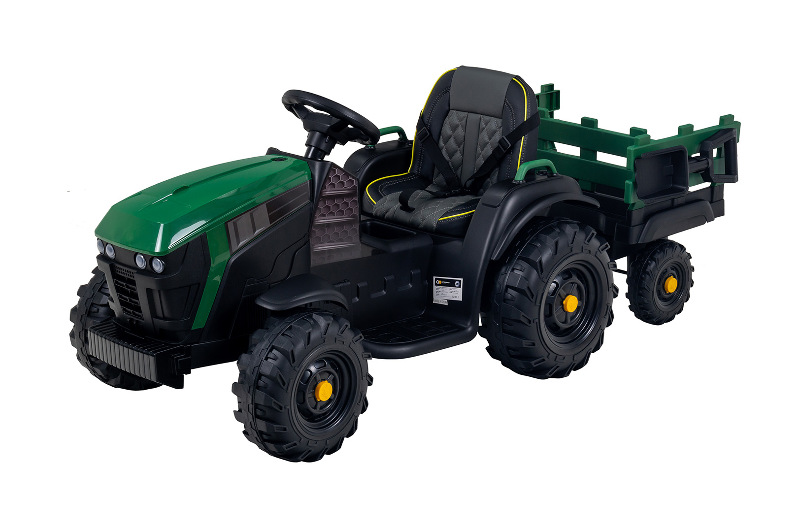 Elektrisk barne traktor med tilhenger og fjernkontroll - Barnebil.no